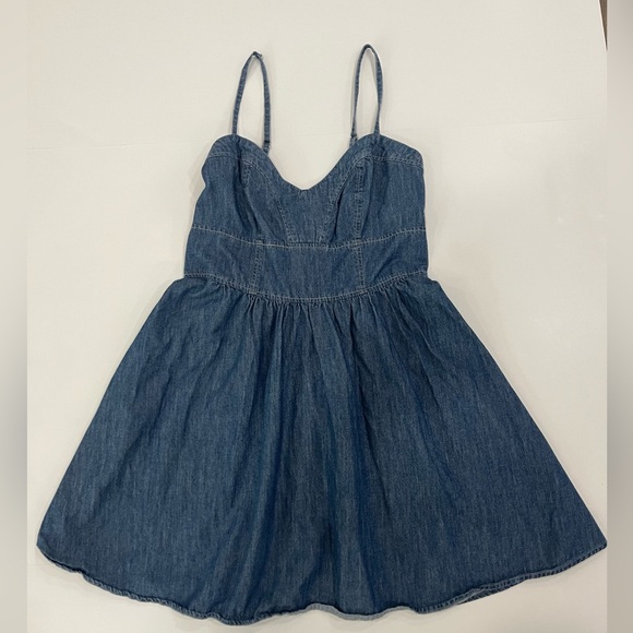 Express | Other | Express Denim Dress Size Medium Like New So Cute ...